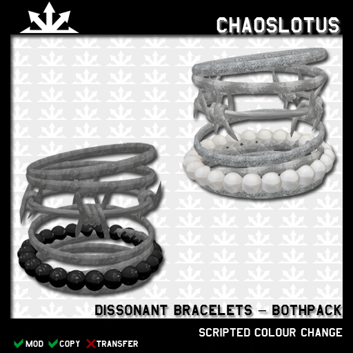 Second Life Marketplace - ~CL~ Dissonant Bracelets Bothpack